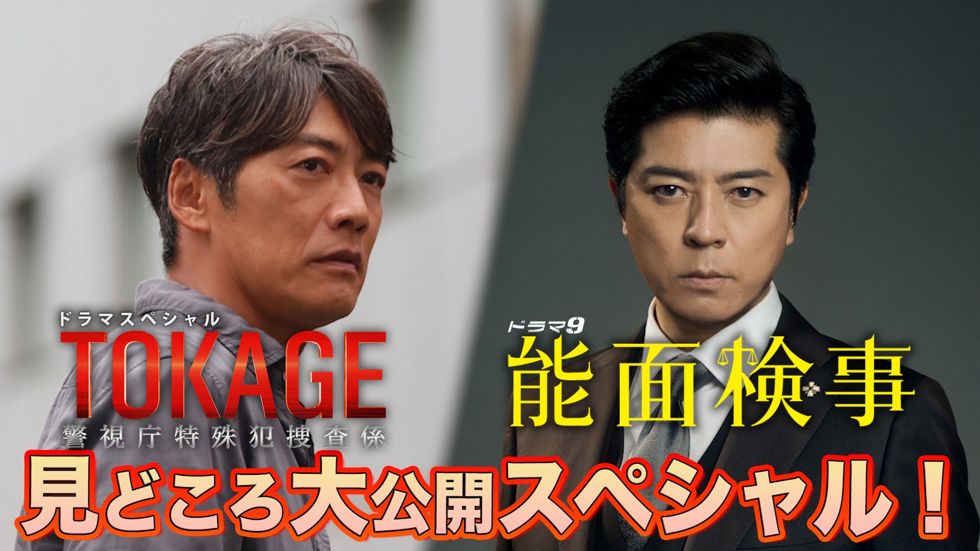 「TOKAGE 警視庁特殊犯捜査係」＆「能面検事」見どころ大公開スペシャル！ | Lemino(レミノ) - 映画・ドラマ・アニメや音楽・ライブが見放題 | ドコモの動画配信サービス